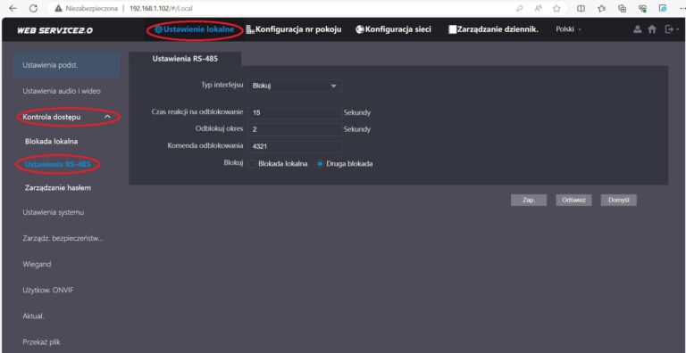 Wideodomofon BCS na manipulatorze INT-TSI (integracja przez protokół SIP) – RHJ Kuźnik